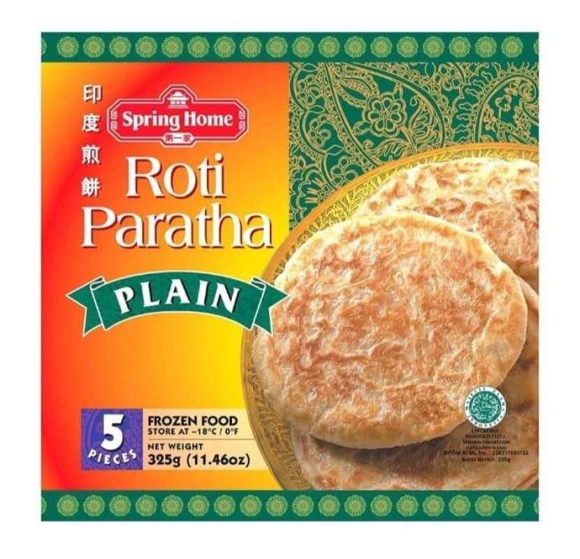 Jual ROTI PARATHA PLAIN SPRING HOME / ROTI INDIA / 320 GR, 5 PCS di ...