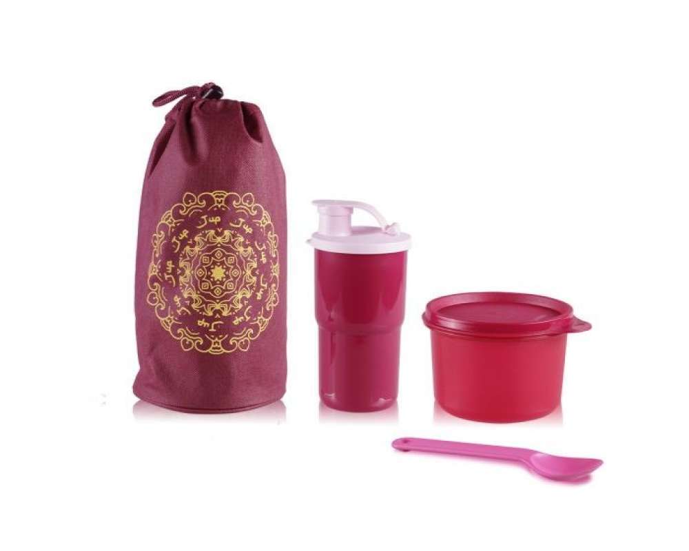 Jual Tempat Makan Set Tupperware Buat Anak Sekolah - Ramadhan Maroon di ...
