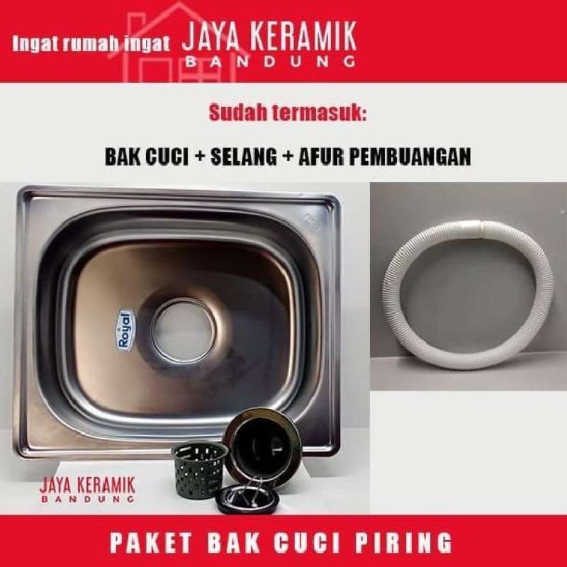 Jual Kitchen Sink Stainless/Bak Cuci Piring royal SB 42 S+Apur ...