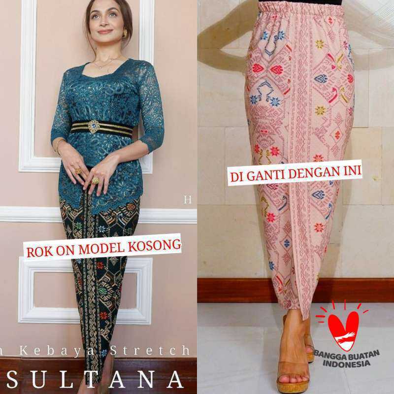 Jual Setelan Kebaya Brokat Stretch Sultana Bali dan Rok Kamen Moscreft ...