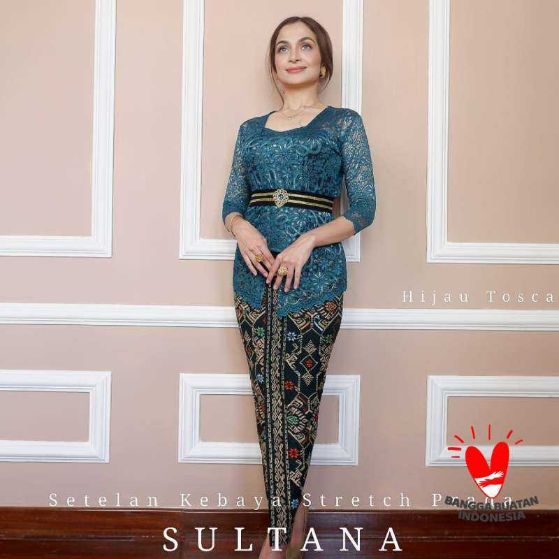 Jual Setelan Kebaya Brokat Stretch Sultana Bali dan Rok Kamen Moscreft ...