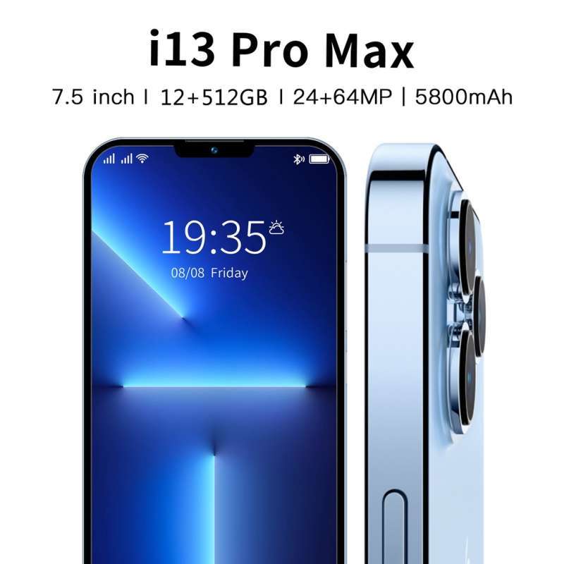Jual 【promo Ter 2022】ponsel Pintar Baru I13 Pro Max 7,5 Inci Hd Kamera ...