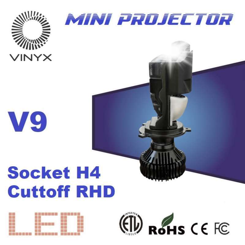 Jual Lampu LED VINYX V9 Projie H4 Mini Projector Lens Lensa Mobil Motor ...