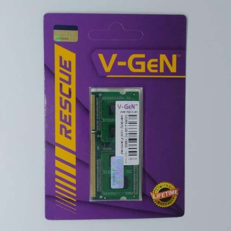 Jual ram notebook laptop sodim V-Gen DDR3 4gb 12800 lifetime di Seller ...