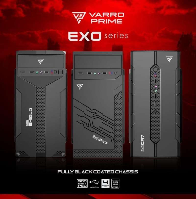Jual Mini Casing Komputer Pc Case Varro Prime Exo Shield Cr7 F17 + Psu ...