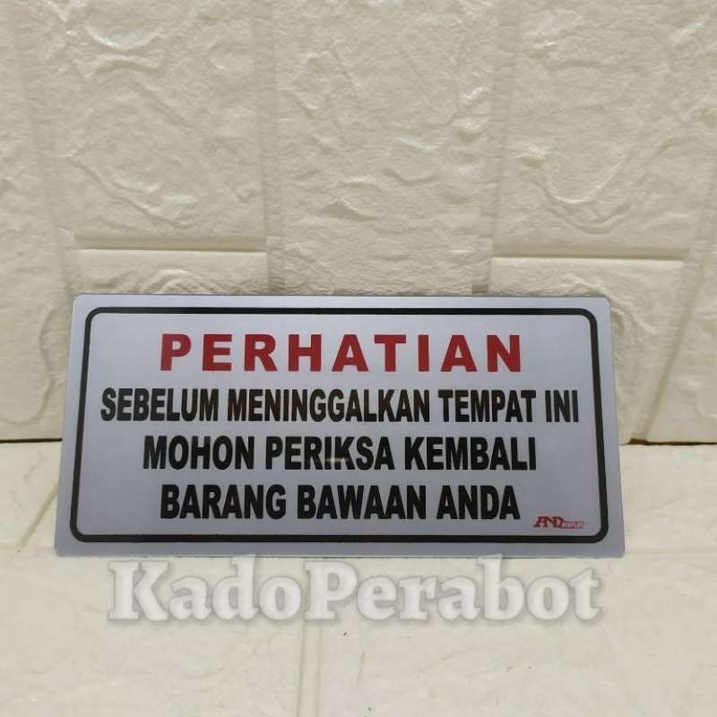 Jual Stiker Perhatian - label perhatian barang bawaan - stiker loker di ...