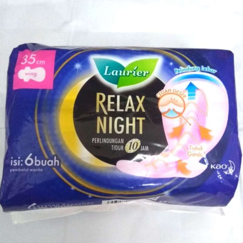 Jual Laurier Relax Night Wing 35 cm 6 pads di Seller Minimarket Sarasa ...
