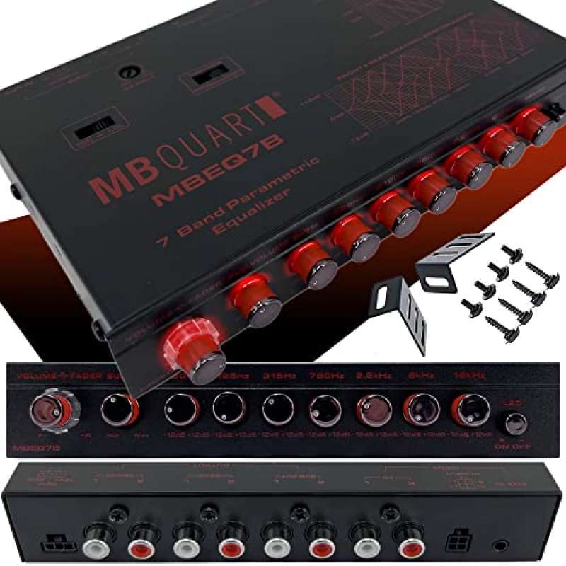 Promo MB Quart MBEQ7B 7-Band 9 Volts 1/2 DIN Pre-Amp Car Audio Graphic ...