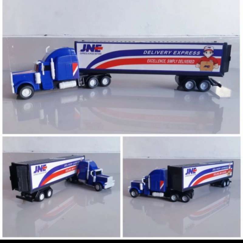 Promo MAINAN TRUK KONTAINER JNE - MINIATUR MOBIL TRUCK BOX EKSPEDISI ...
