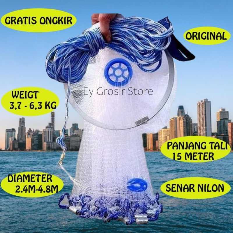 Jual JALA IKAN JARING IKAN LEMPAR JALA UDANG BAHAN NILON DAN KAIN ...
