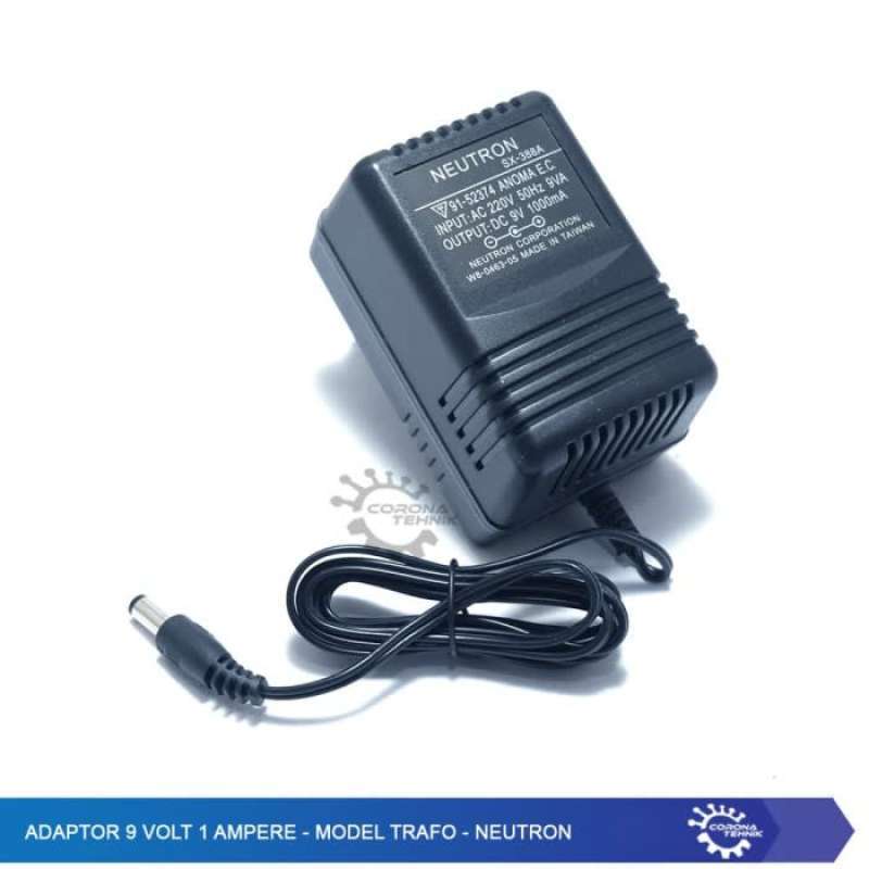 Jual Jual Adaptor 9 Volt 1 Ampere - Model Trafo - Neutron Berkualitas ...