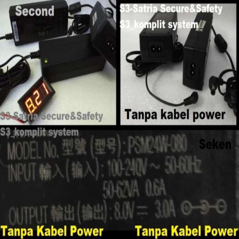 Jual Premium Tanpa kabel Ingenico Power supply Adaptor 8V 3A 500mA 0.5a ...