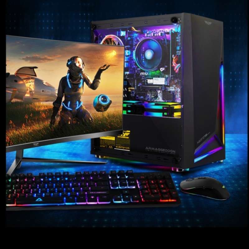 Jual PC Gaming Lengkap Core i5 3470 + Monitor Led + Keyboard Mouse ...