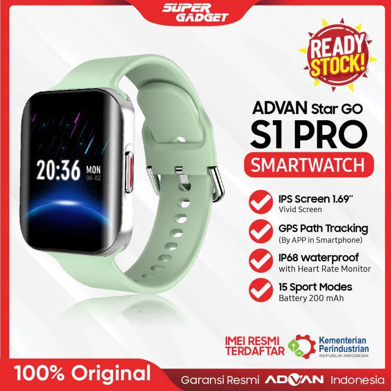 Jual Advan Start Go S1 Pro Smartwatch Jam Tangan Bluetooth Jam Pintar Android Original - White ...