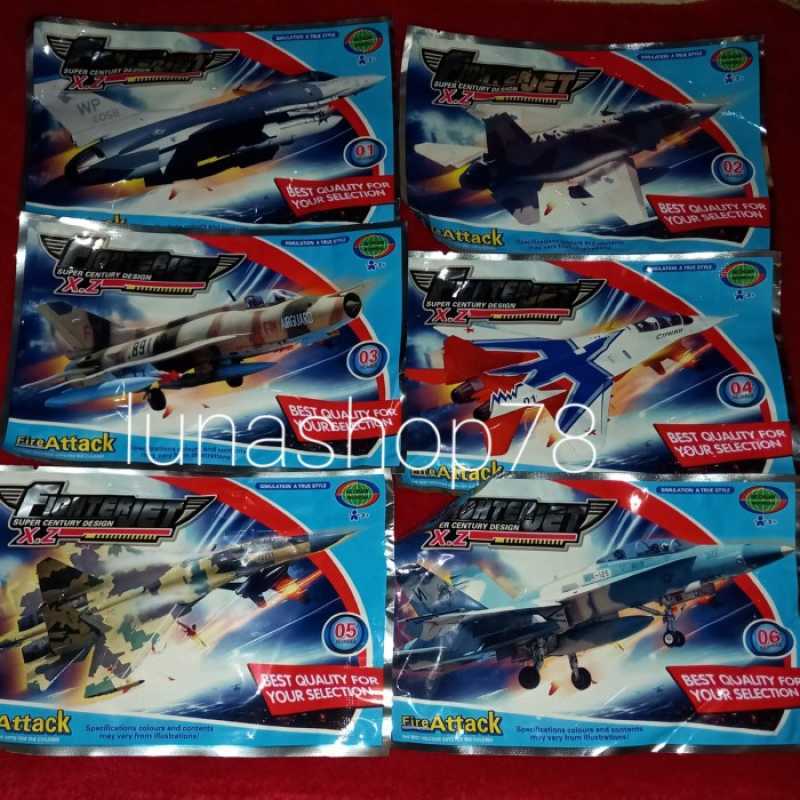 Jual Mainan rakit pesawat rakitan bahan busa Fighter Jet di Seller ...
