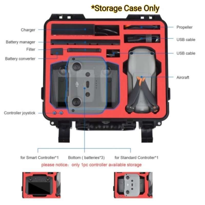Promo Startrc Hardshell Storage Case Dji Mavic Air 2- Air 2s - Box Tas ...