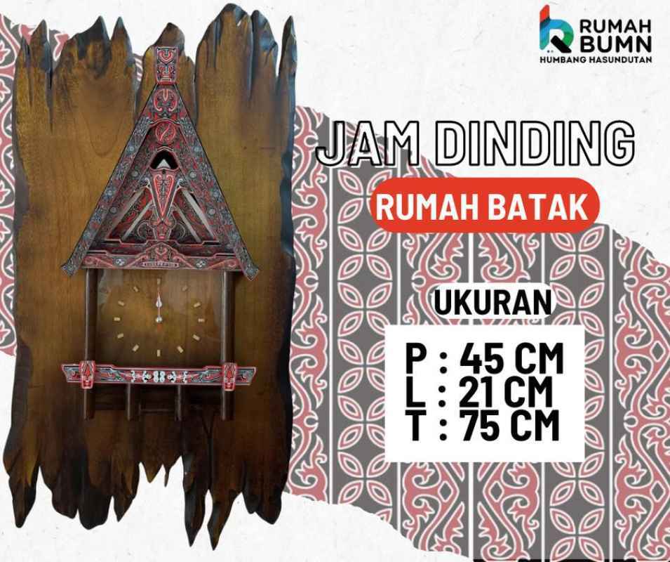 Jual JAM DINDING UKIRAN RUMAH BATAK / FREE PACKAGING di Seller ...
