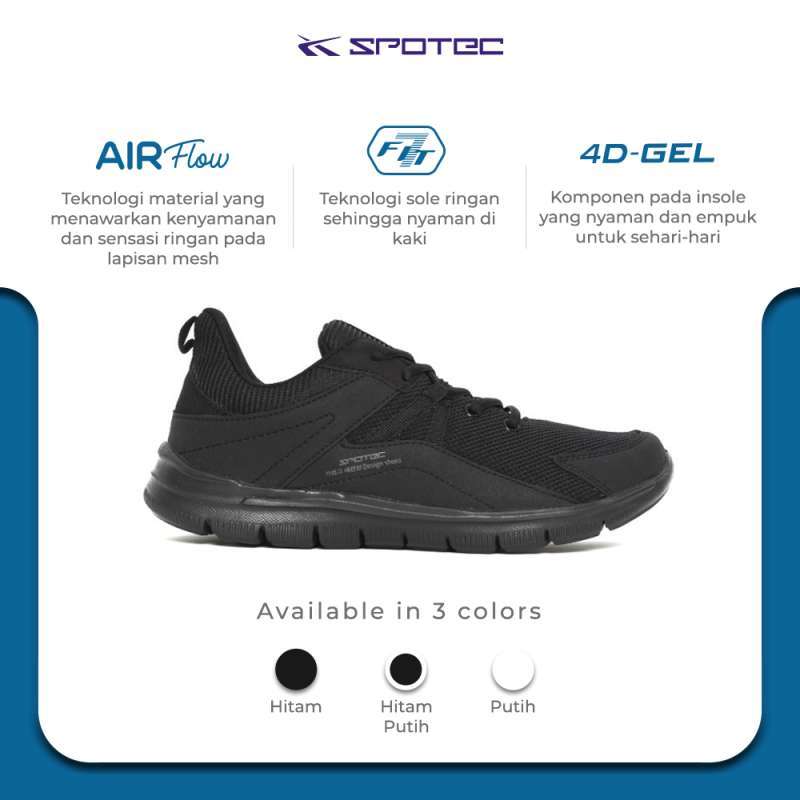 Promo Spotec Sepatu Student Brian Hitam - Hitam Diskon 8% di Seller ...
