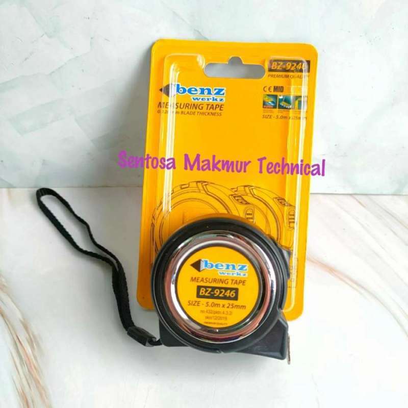 Jual BENZ 5M x 25MM Meteran Roll Rol Besi Measuring Tape 5 M di Seller Sentosa Makmur Technical ...