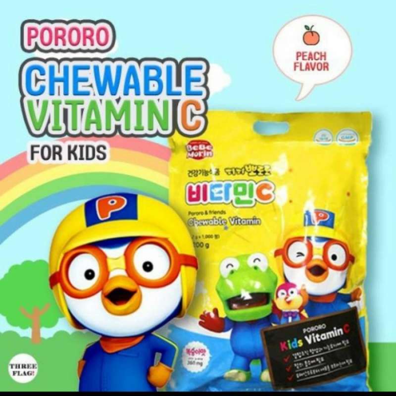 Jual Pororo Kids Vitamin C Chewable/ Vitamin C Kunyah Hisap Untuk Anak ...