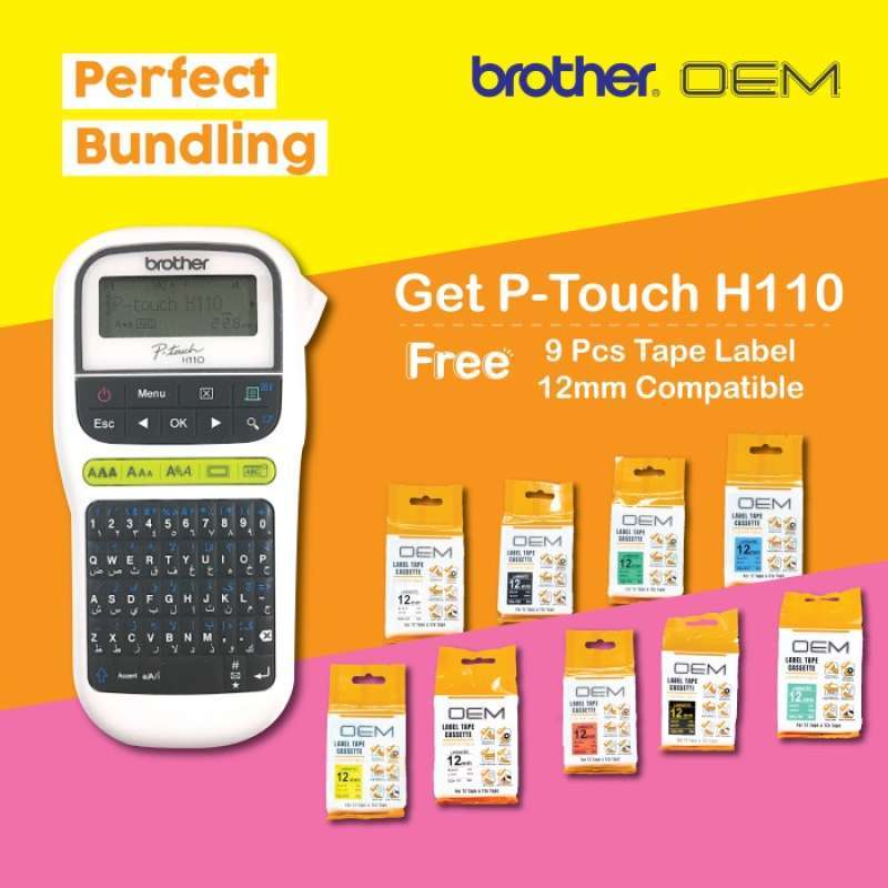 Promo Perfect Bundling Pt-H110 Brother Ptouch Printer Label (Free 9 Label) Diskon 15% di Seller ...
