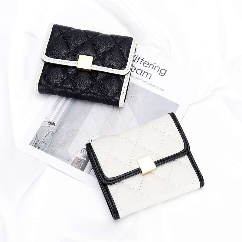 Jual Dompet Kecil Kulit Sapi Model Pendek Wanita Dompet Lipat Tiga Pola ...