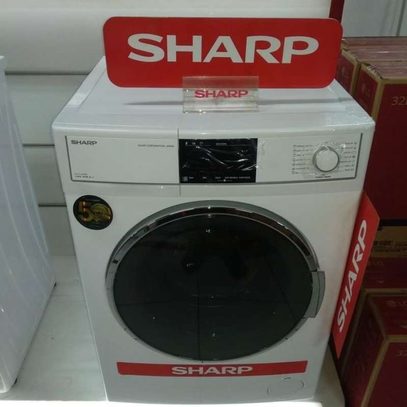 Jual MESIN CUCI SHARP SEGEL FRONT LOADING ES-FL1290BG LOW WATT 1290 BG ...