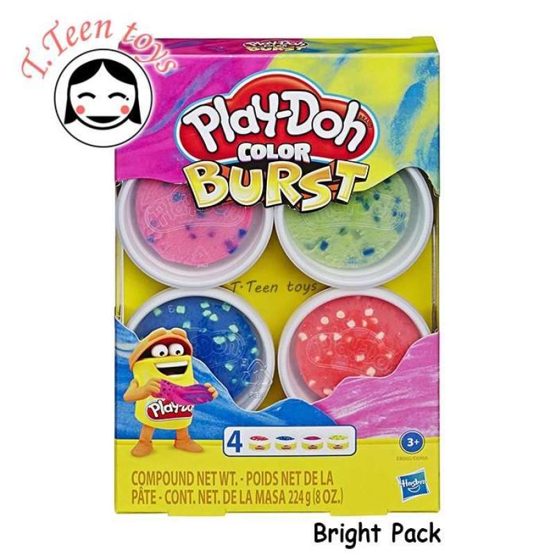 Jual Playdoh 4 Color Burst Plastisin Lilin Mainan Play Dough Doh ...