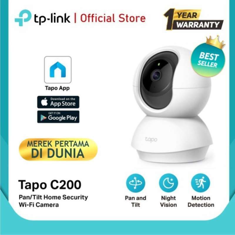 Jual TP-LINK Tapo C200 Pan/Tilt Home Security Wi-Fi Camera/ IP Camera C200 di Seller ZATI SHOP ...