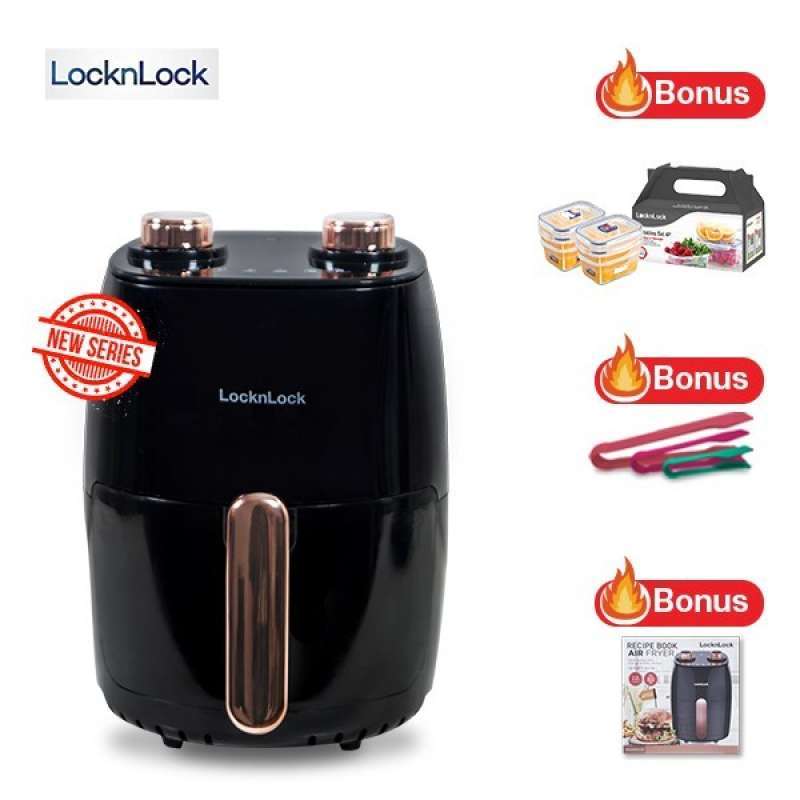 Promo LOCKNLOCK AIR FRYER BLACK | LOCK N LOCK DEEP ALAT MENGGORENG ...