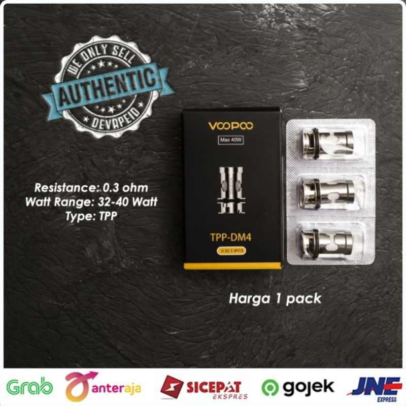 Jual Voopoo Drag 3 S X Plus Pro 0.3 Ohm Tpp-Dm4 Coil Authentic Kode 006 ...