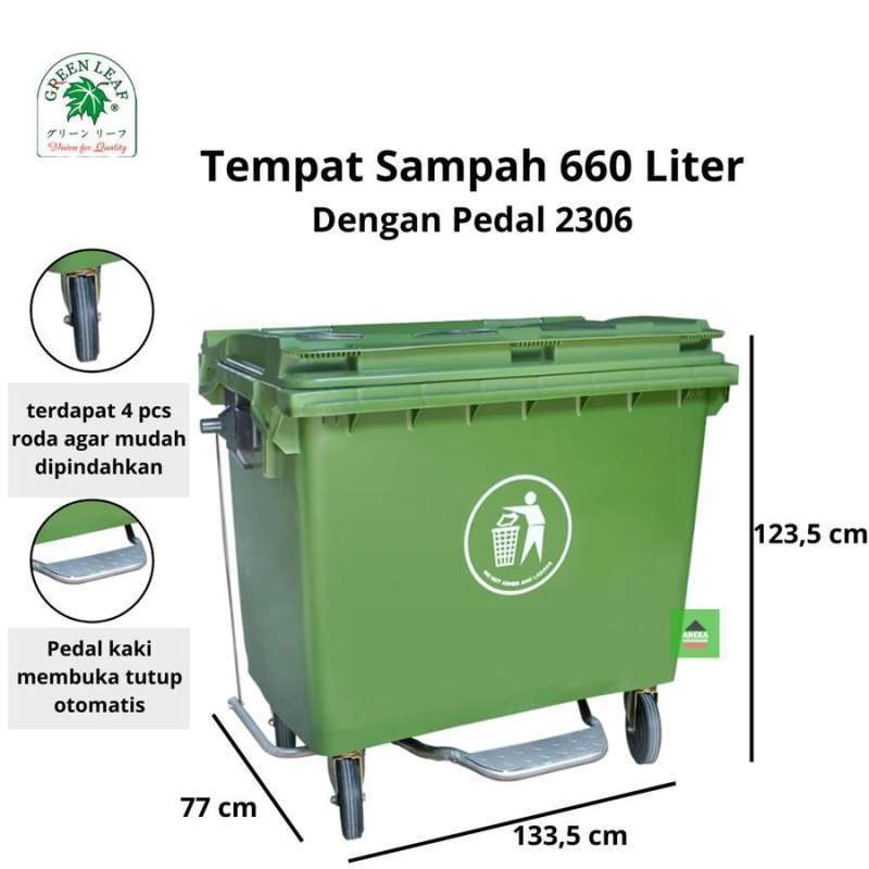 Jual Tempat Sampah 660 Liter Roda 2306 Dp Green Leaf Di Seller ...
