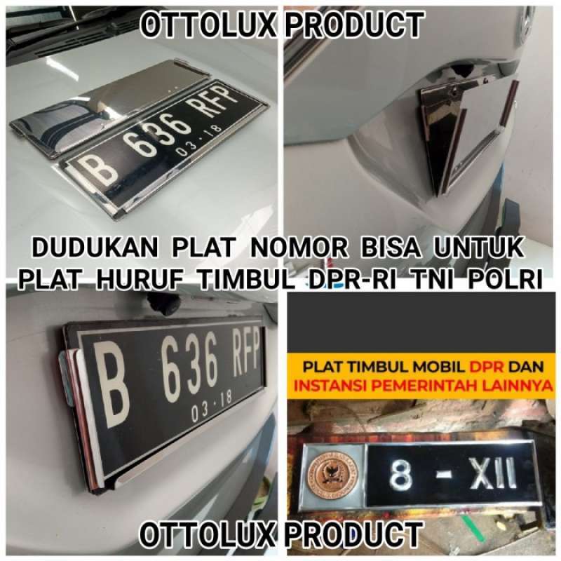 Promo Dudukan plat nomor bisa plat std dan plat timbul Mabes dan dprri Diskon 16% di Seller ...