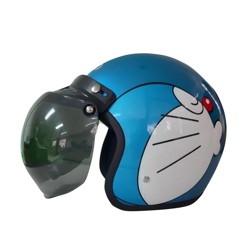 Jual AMEEREL Doraemon Retro Helm Half Face - Biru - Biru L di Seller ...