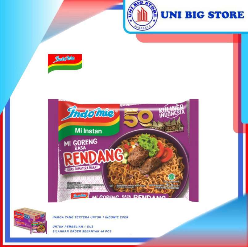 Jual Indomie Mie Goreng Rendang 90 gr di Seller Uni Big Store ...