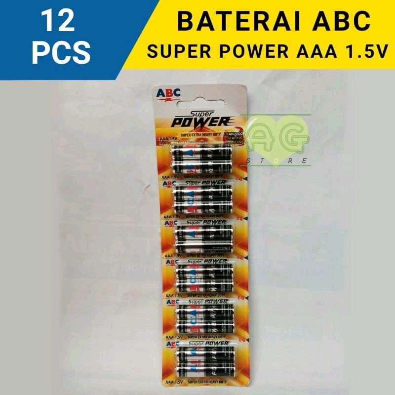 Promo ABC Baterai Super Power AAA [12 Pcs] Diskon 34% di Seller Arga ...