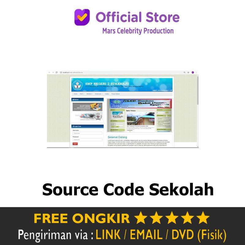Jual Software Web Sekolah PHP Codeigniter Belajar Skripsi Website ...