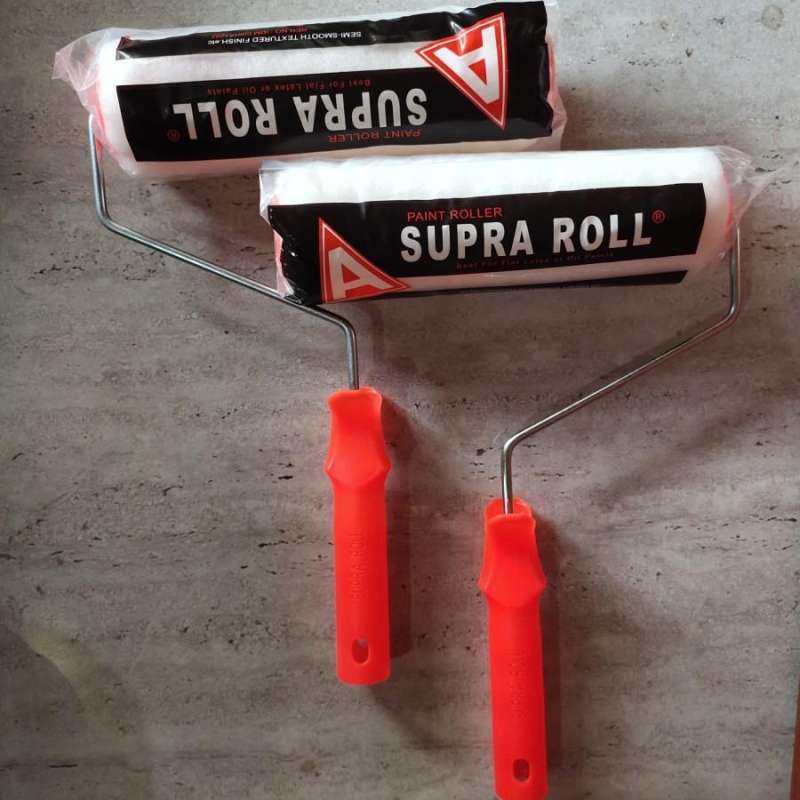 Jual Koas Roll Cat Tembok Kuas Roll Supra - Copot Orange / Putih 10 Di ...