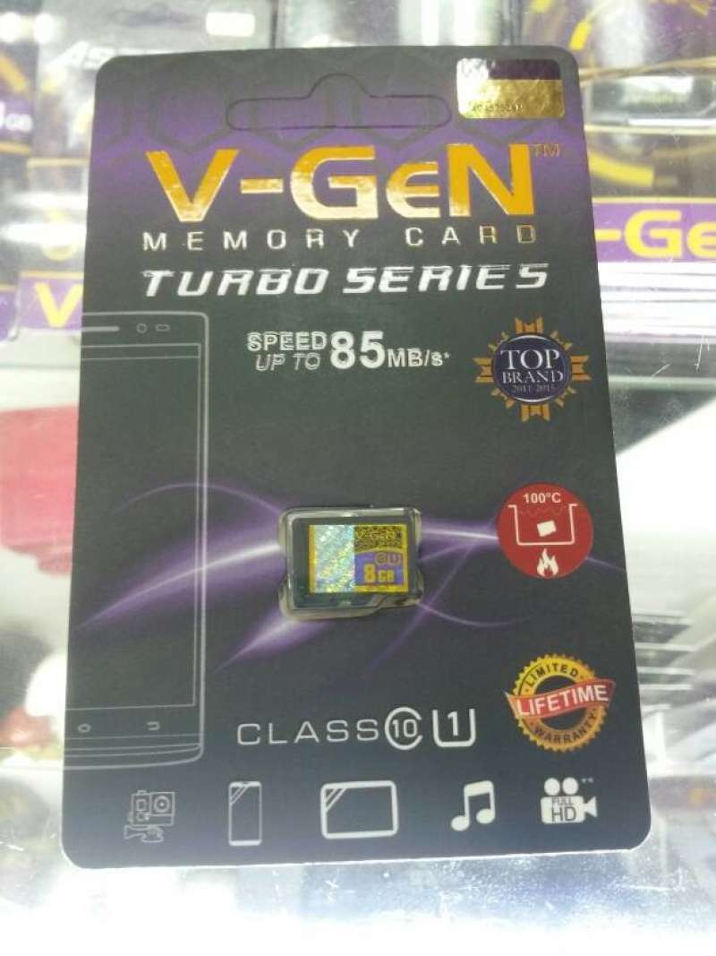 Jual MEMORY CARD V-GEN 8GB CLASS 10 ORIGINAL 100%/MMC/MICRO SD/TURBO di ...