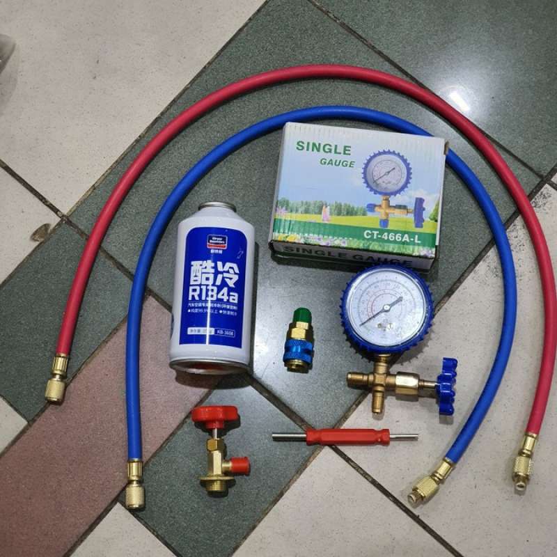 Jual PAKET ALAT PENGISI FREON R134A LENGKAP PAKET KOMPLIT ISI FREON ...