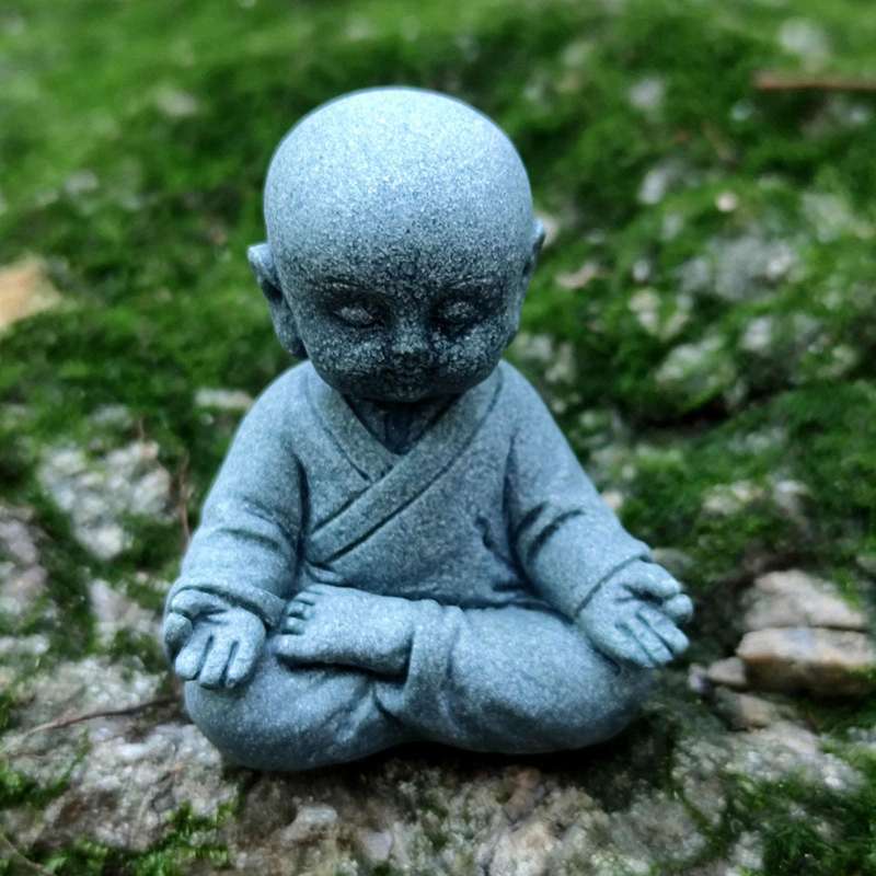 Jual Mini Buddha Statue Little Monk Figurine Collectible For Desk Car ...