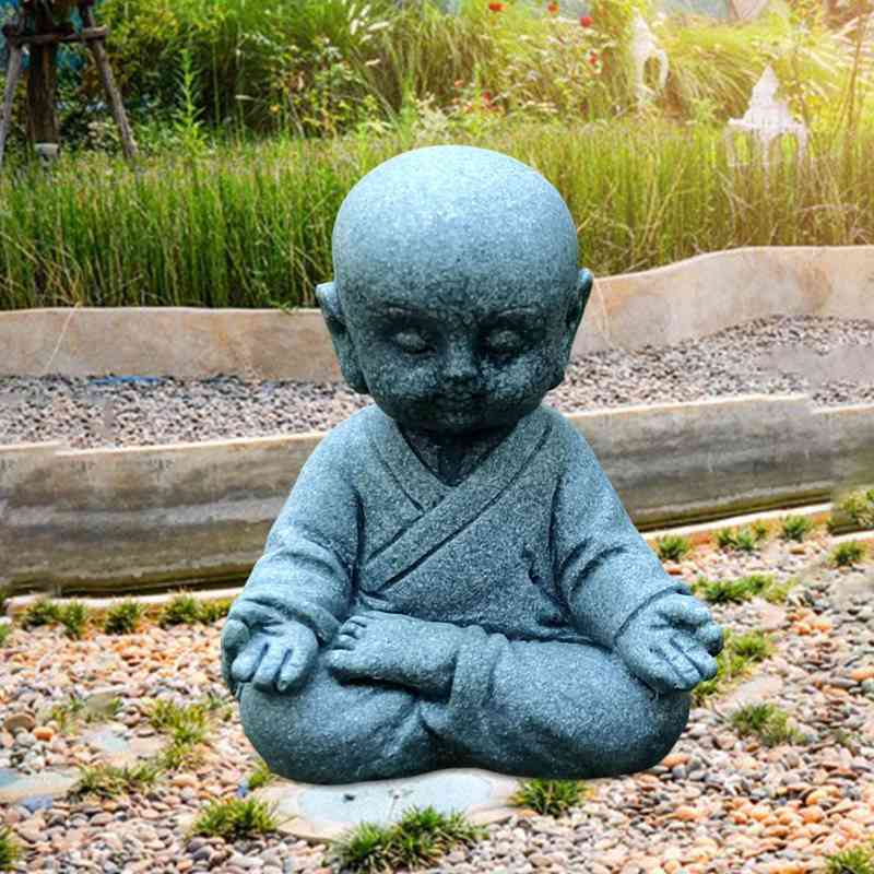 Jual Mini Buddha Statue Little Monk Figurine Collectible For Desk Car ...