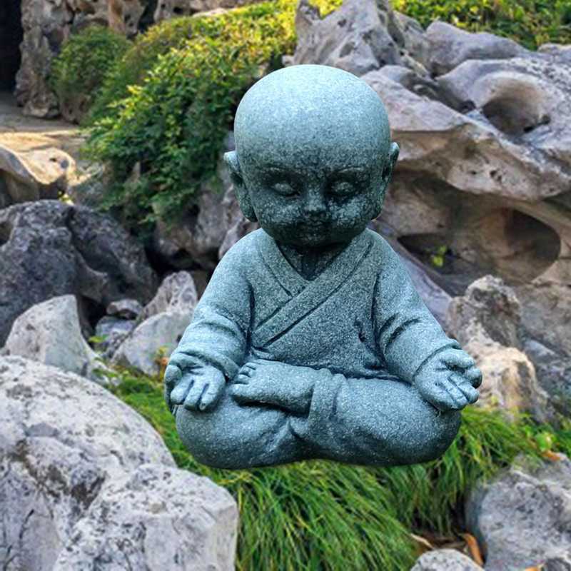 Jual Mini Buddha Statue Little Monk Figurine Collectible For Desk Car ...