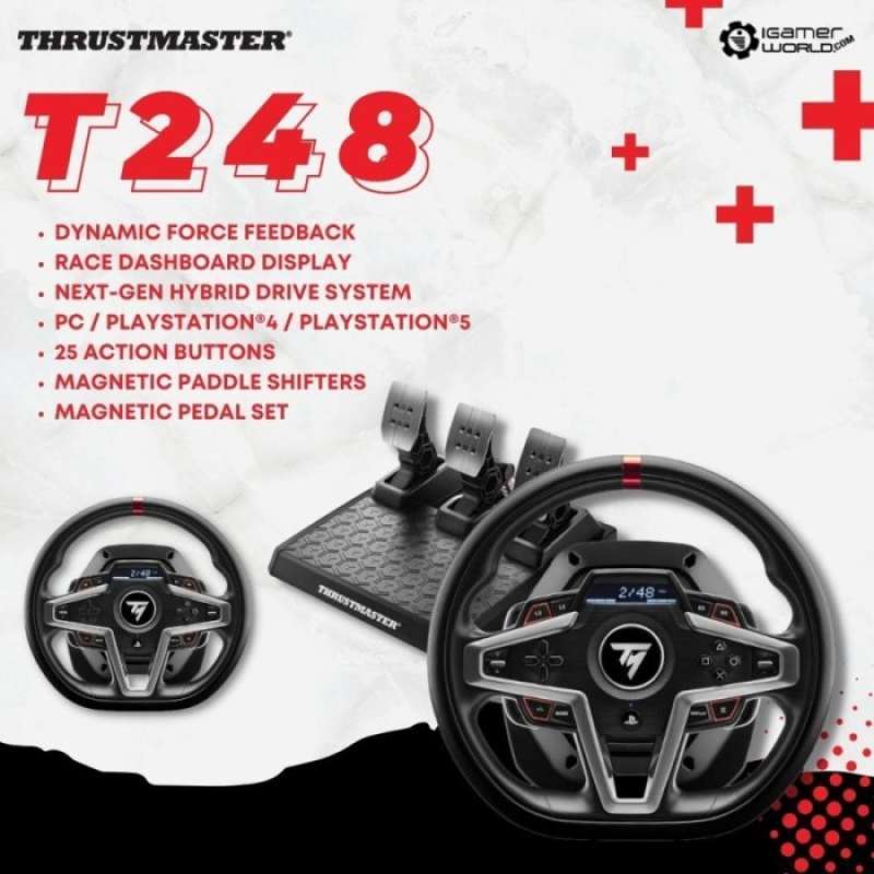 Jual Thrustmaster T248 Racing Wheel and Magnetic Pedals for PC/PS4/PS5 ...