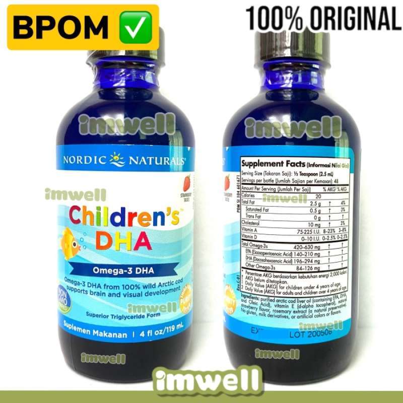 Promo Nordic Naturals Childrens Dha Omega 3 Cod Liver Vit A D Otak Anak ...