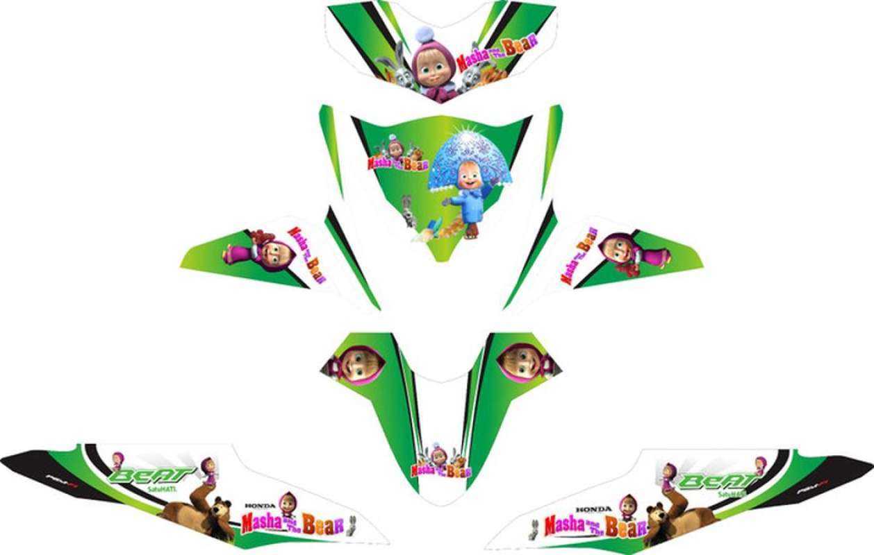 Jual Master Decal Striping Honda Beat Fi Masha Bear 3 di Seller Master ...