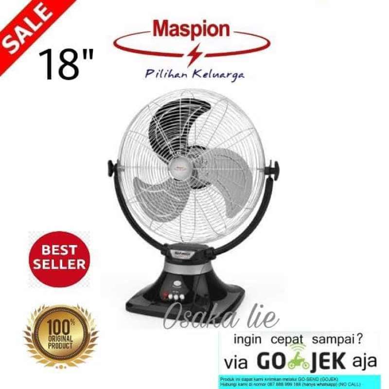 Jual KIPAS DESK FAN MASPION PW-459 18 POWER FAN BESI di Seller Eudora ...