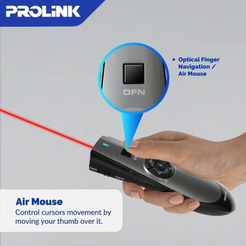 Jual Wireless Presenter Prolink PWP102G Laser with Touch Pad Air Mouse ...