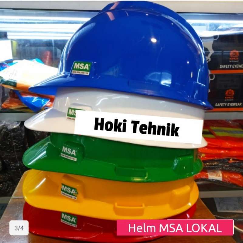 Promo Helmet MSA Lokal SNI Helm Safety Helm Proyek( tanpa inner + tali ...
