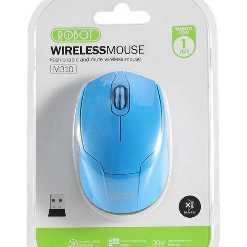 Jual Mouse Robot M310 Wireless Optical Mouse Mute Key Berkualitas di ...